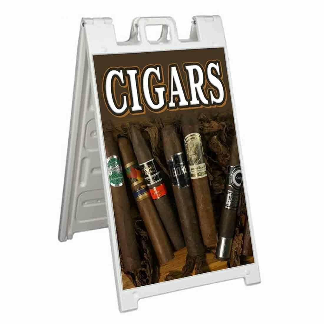 CIGARS Signicade 24x36 Aframe Sidewalk Sign Banner Decal SMOKING ...