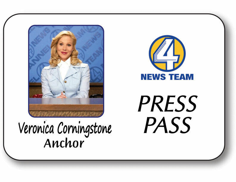 VERONICA CORNINGSTONE FROM ANCHORMAN NAME BADGE PROP HALLOWEEN COSTUME ...