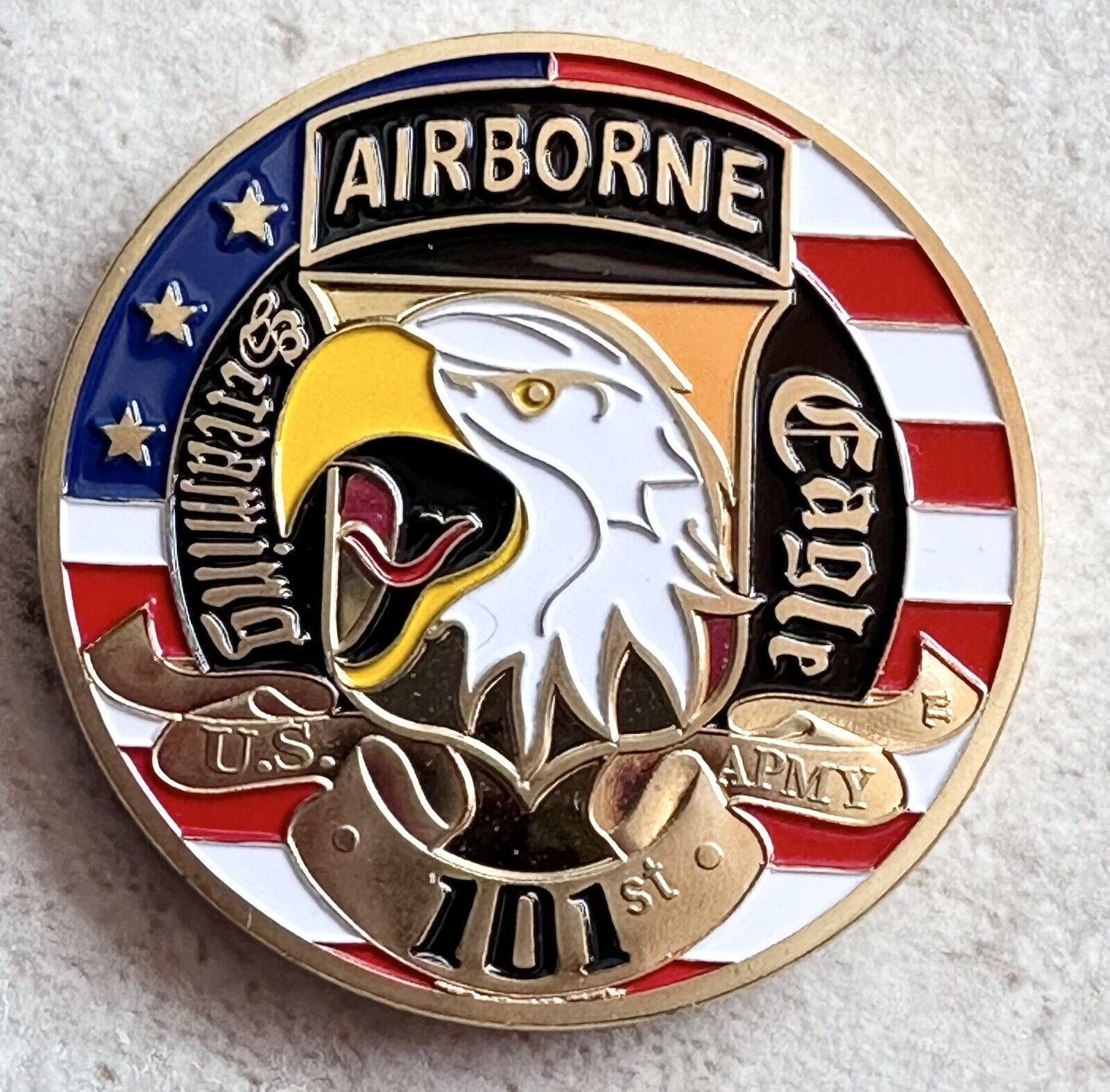 US ARMY 101st Airborne Challenge Coin with velvet case - Current ...