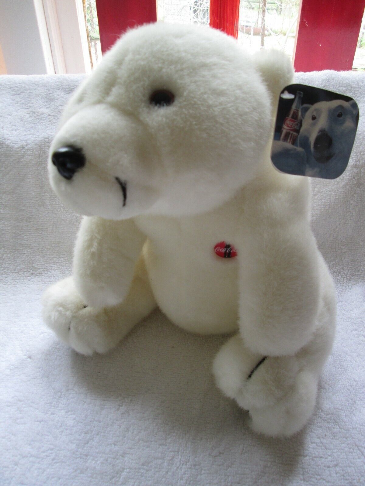 1993 Coca Cola white plush bear, NWT, 10", Coca-Cola polar bear - Plush ...