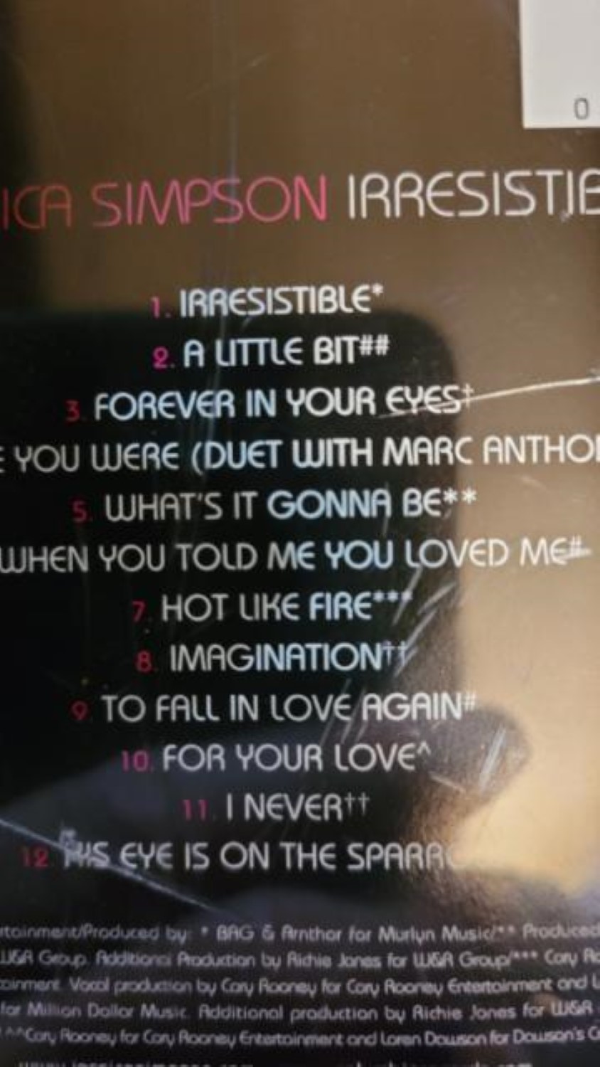 Jessica Simpson Irresistible cd - CDs