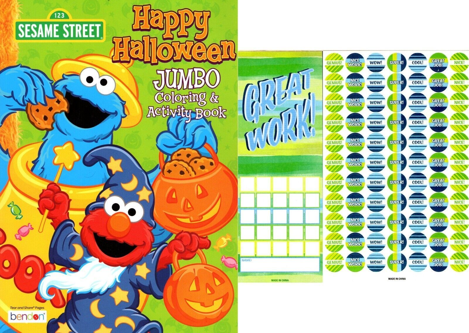 Sesame Street - Happy Halloween - Halloween Jumbo Coloring & Activity ...