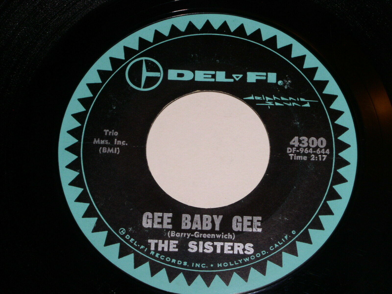 The Sisters Gee Baby Gee All Grown Up 45 Rpm Phonograph Record Del Fi ...