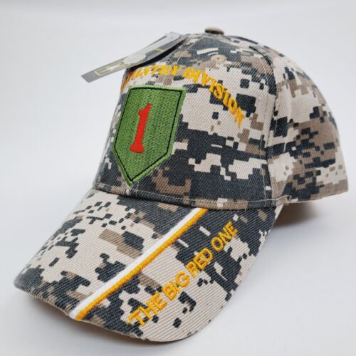 US Army 1st Infantry Division Men's Ball Cap Hat Camouflage Acrylic ...