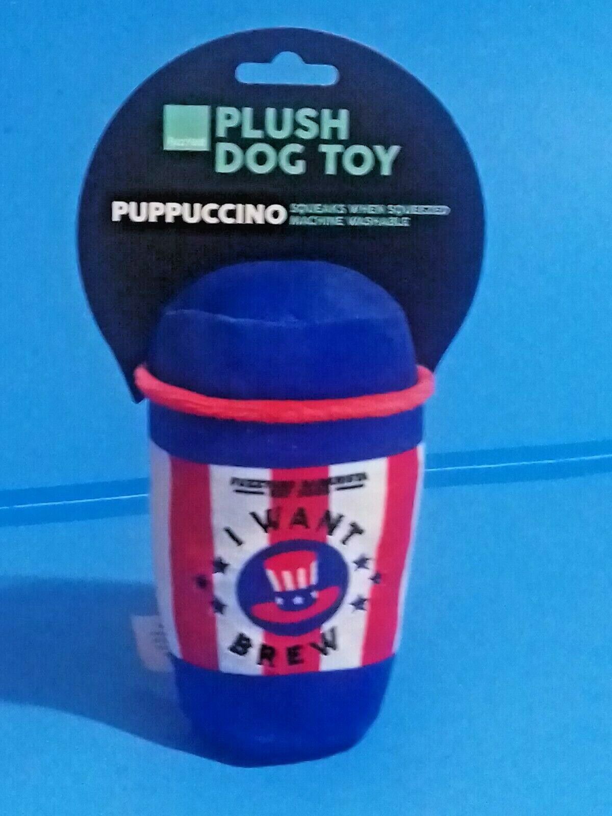 DOG TOY PREMIUM PLUSH Fuzz Yard PUPPUCCINO W/ SQUEAKER NON TOXIC ...