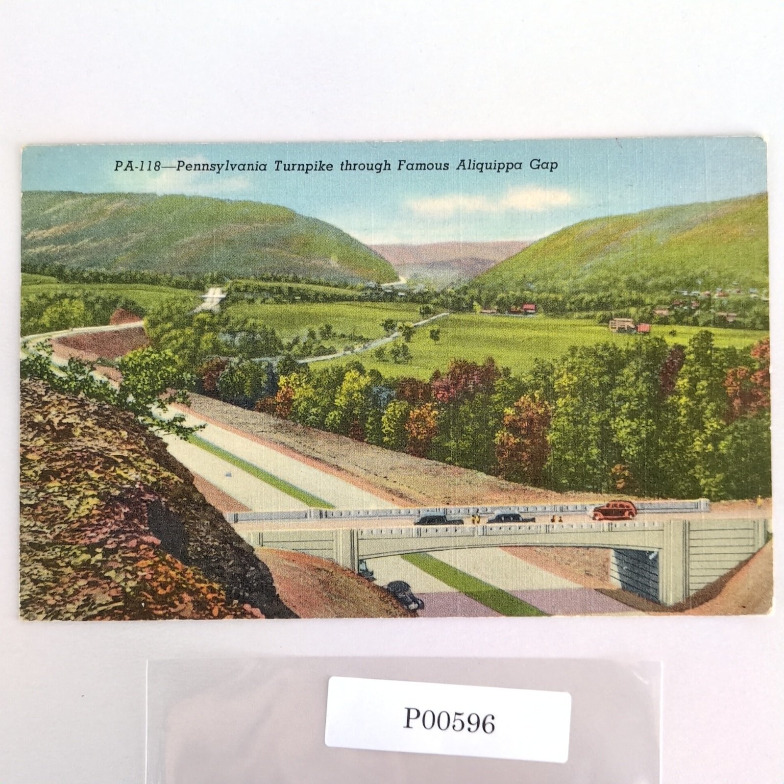Pennsylvania Turnpike Through Famous Aliquippa Gap 1940s Postcard PA PC ...