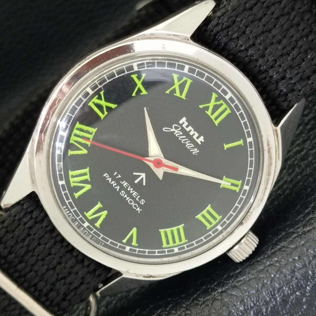 INDIAN HMT JAWAN HAND-WINDING MENS BLACK COLOR DIAL WATCH a431053-1 ...