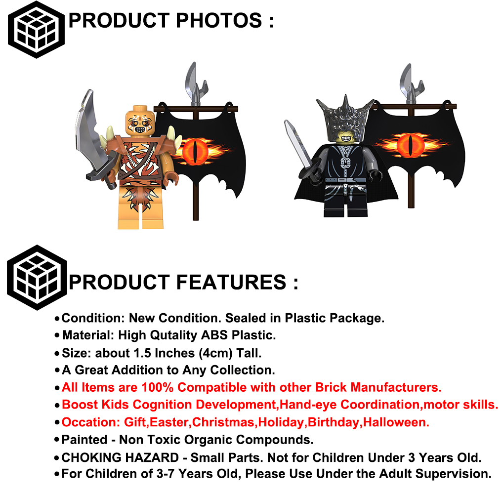 Dark Lord Mouth of Sauron & Orcs Army Set Lord of the Rings 21 ...