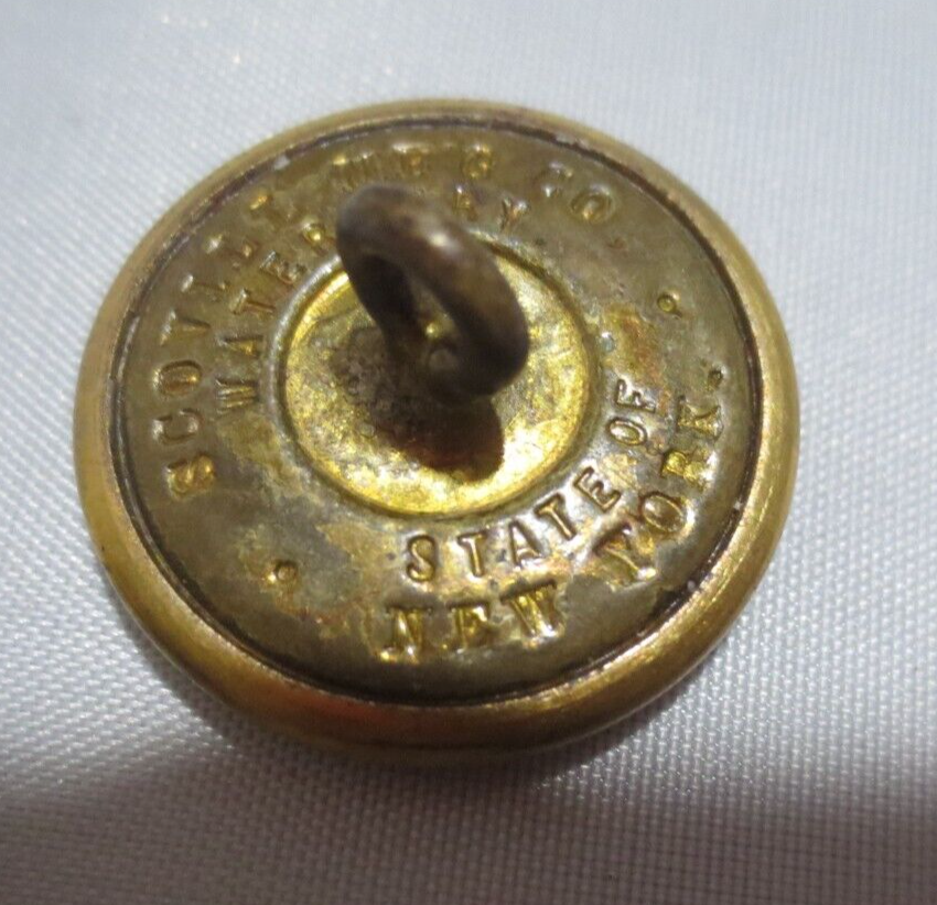 Set of 3 New York State Seal Military Excelsior Uniform Button with Ring on edge - Other