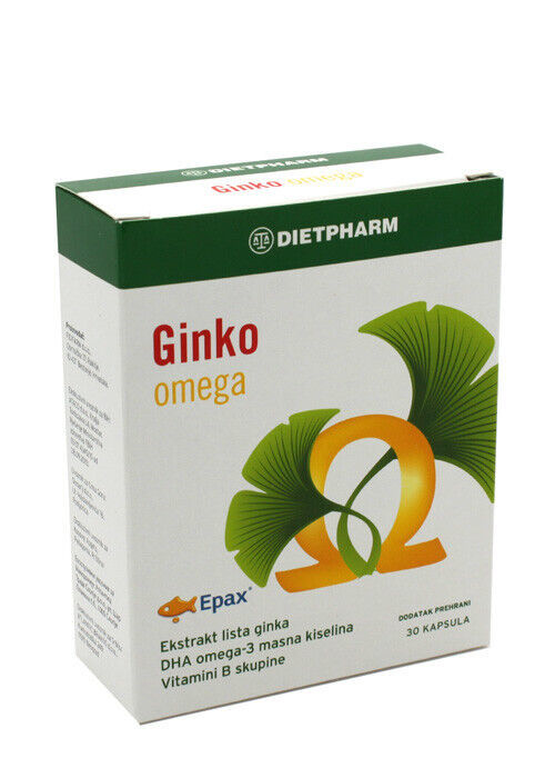 Ginko Omega 30 capsules DHA omega 3 fatty acid and B group vitamins ...