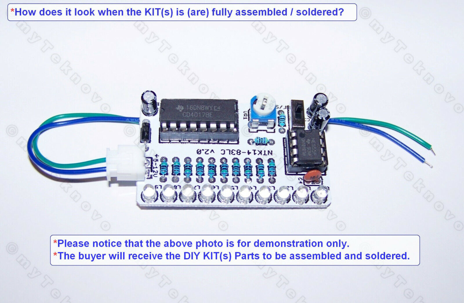 3x Mini White LED & PCB Sequencer Chaser Follower Scroller DIY KIT ...