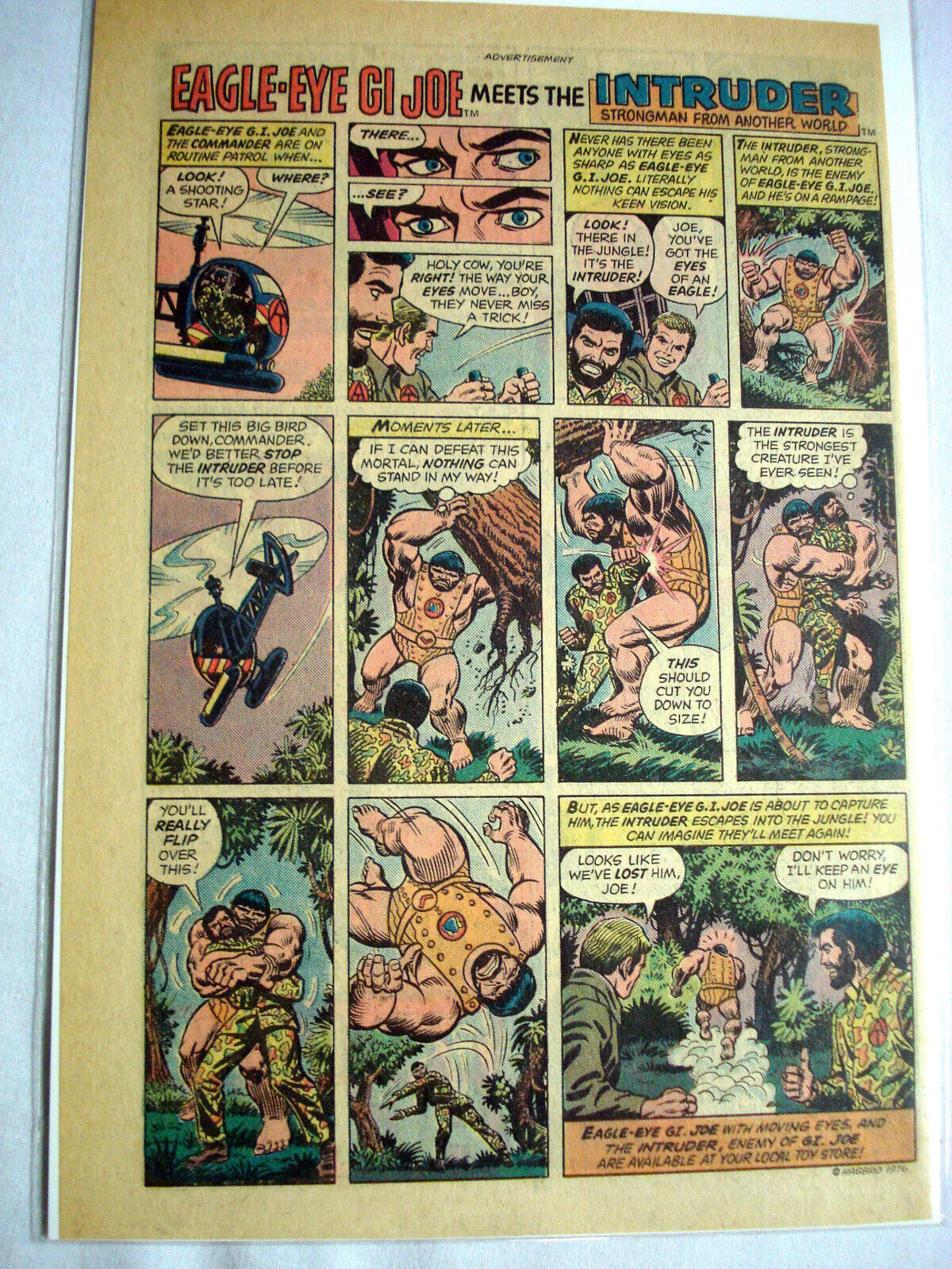 1976 Color Ad Eagle Eye G.I. Joe Meets the Intruder - Merchandise ...