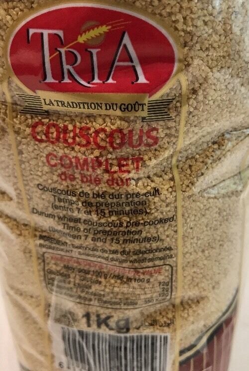 COUSCOUS TRIA Whole Wheat Fine Complet Moroccan 2.2 Lb Vegan Vegetarian ...