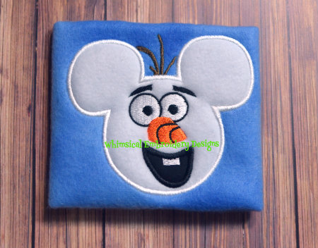Mickey Olaf Frozen Applique Machine and similar items