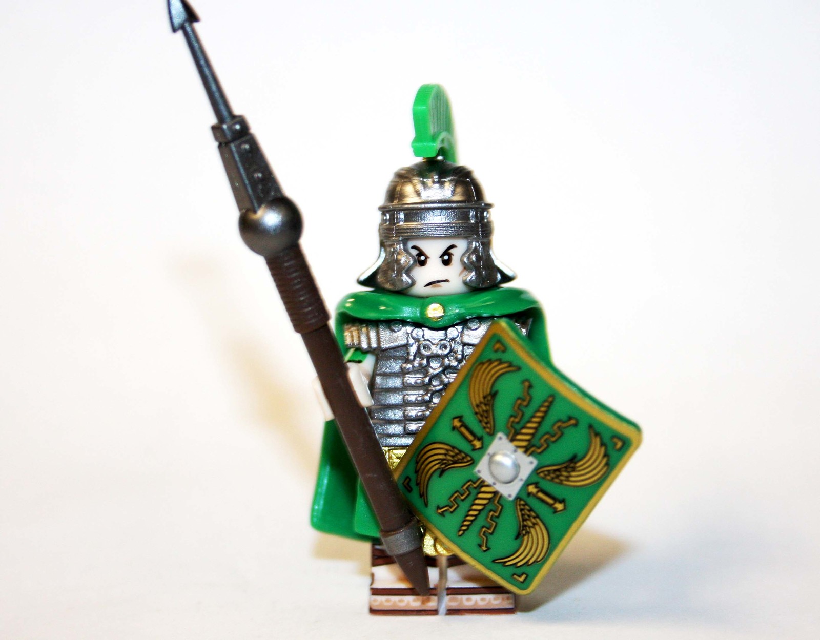 Minifigure Roman Legionary Green Cloak With Pilum Soldier Rare - LEGO ...