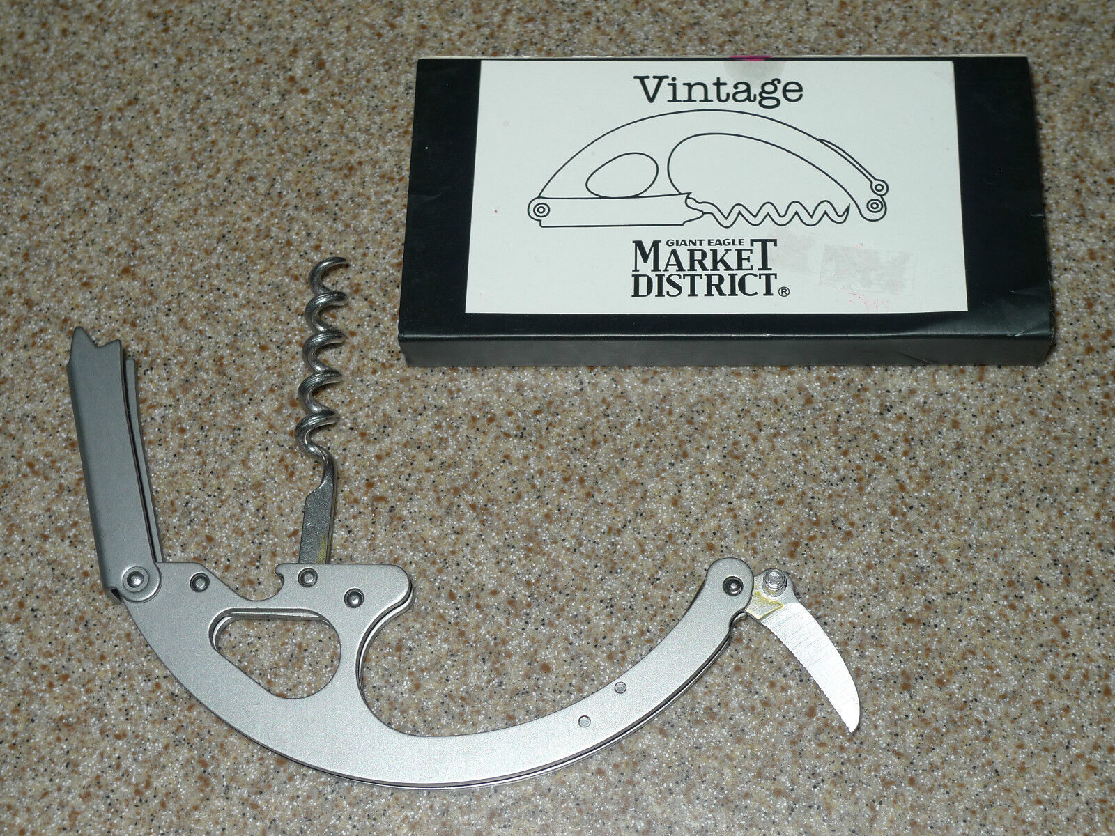 NEW Corkscrew Bartender's Bottle Opener Knife Tool GIANT EAGLE MARKET ...