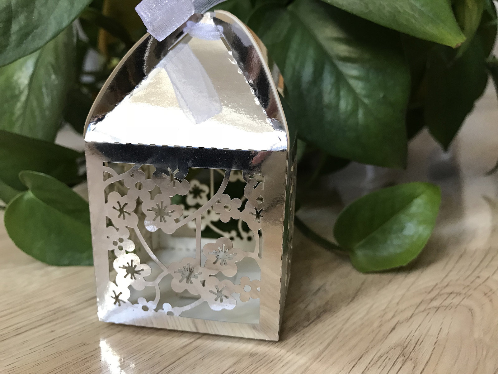 100pcs 6*6*9.5cm Metallic Silver Wedding Favor Box,Cupcake Gift ...