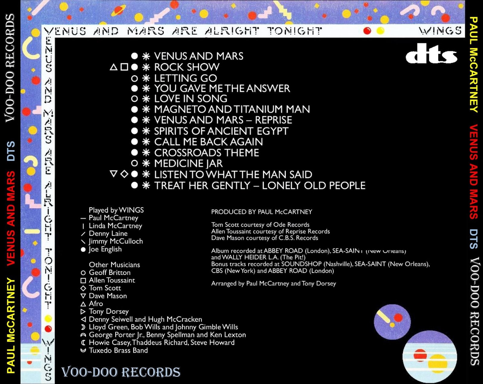 Paul McCartney & Wings - Venus And Mars [DTS-CD] - 5.1. Surround Mix 1975 Liste - CDs