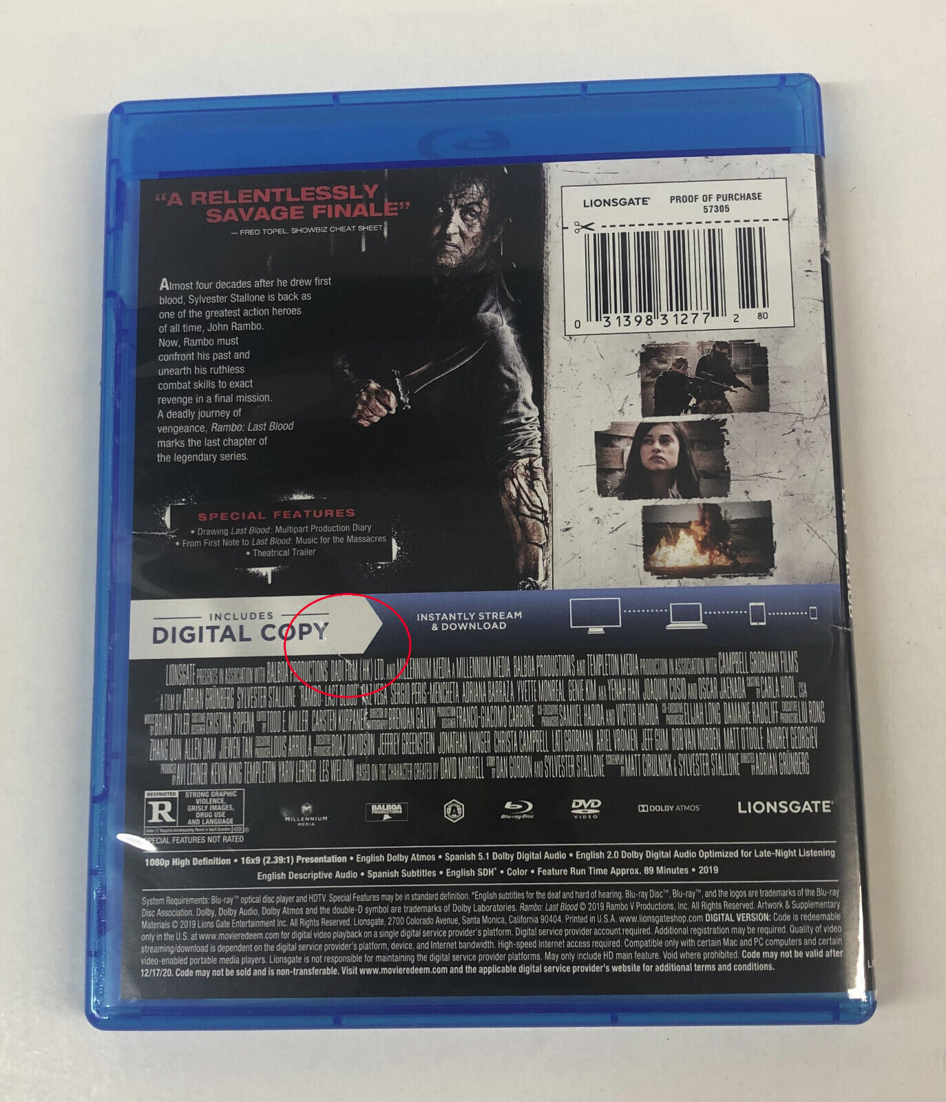 Rambo (2019, Blu-Ray + DVD) Digital Code Expired - Stallone - DVDs & Blu-ray Discs