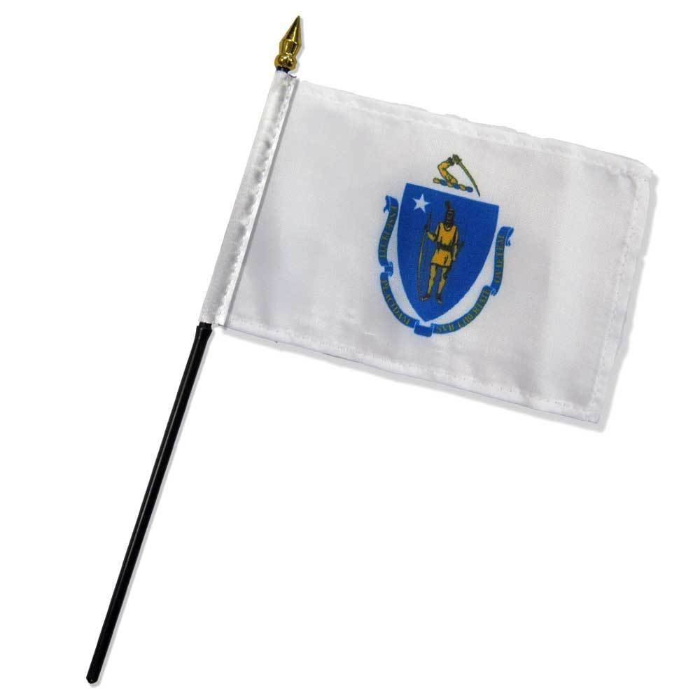 RFCO Massachusetts 4"x6" Desk Stick Flag (No Base) (3) - Laminating ...