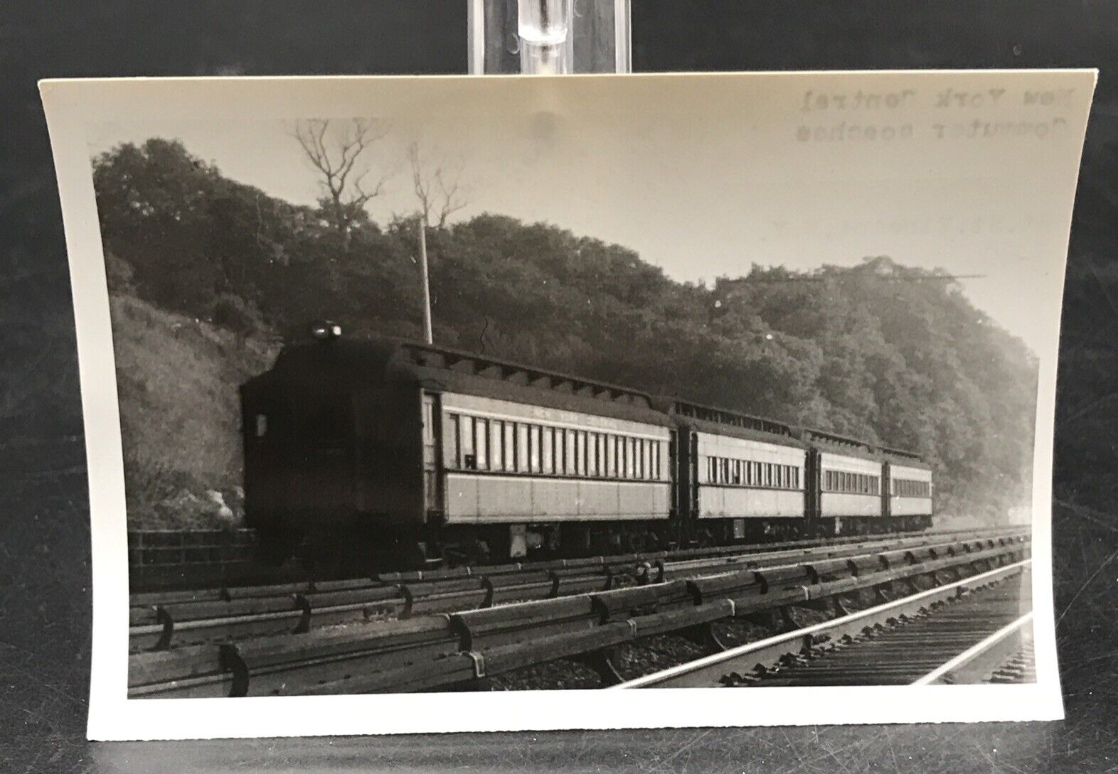 New York Central Railroad Railroad NYC Commuter Coaches Train B&W ...