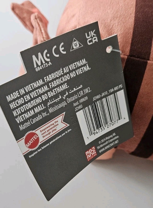 Mattel Minecraft Armadillo Plush Mob Video Game Stuffed Animal New! - Other