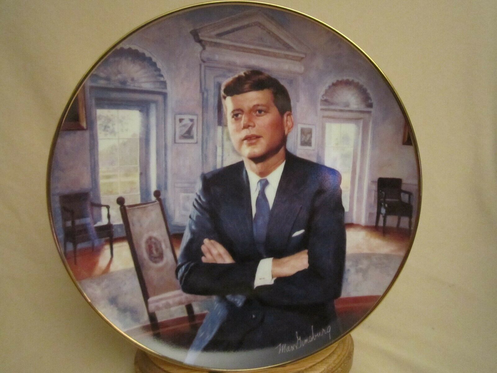 PROFILE IN COURAGE JFK Collector Plate PRESIDENT JOHN F KENNEDY Max ...