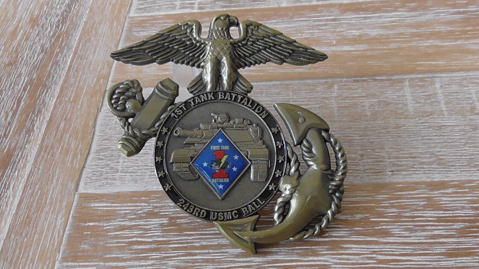 USMC 1st Tank Battalion 243rd Birthday Ball 2018 Challenge Coin #A893 ...