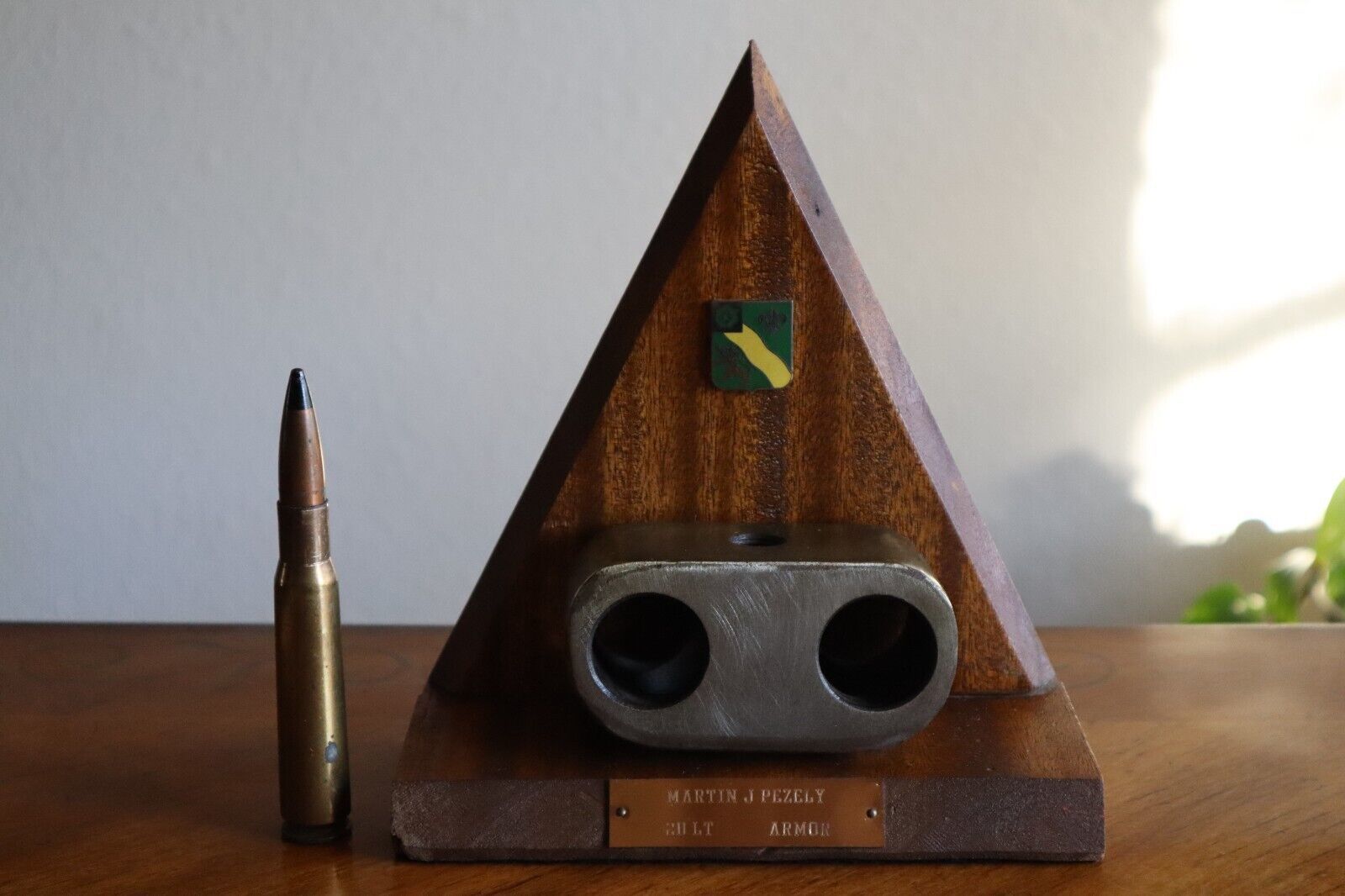 Vintage 1960s US Army Trench Art Award Plaque Tank Track Vehicle 63rd ...