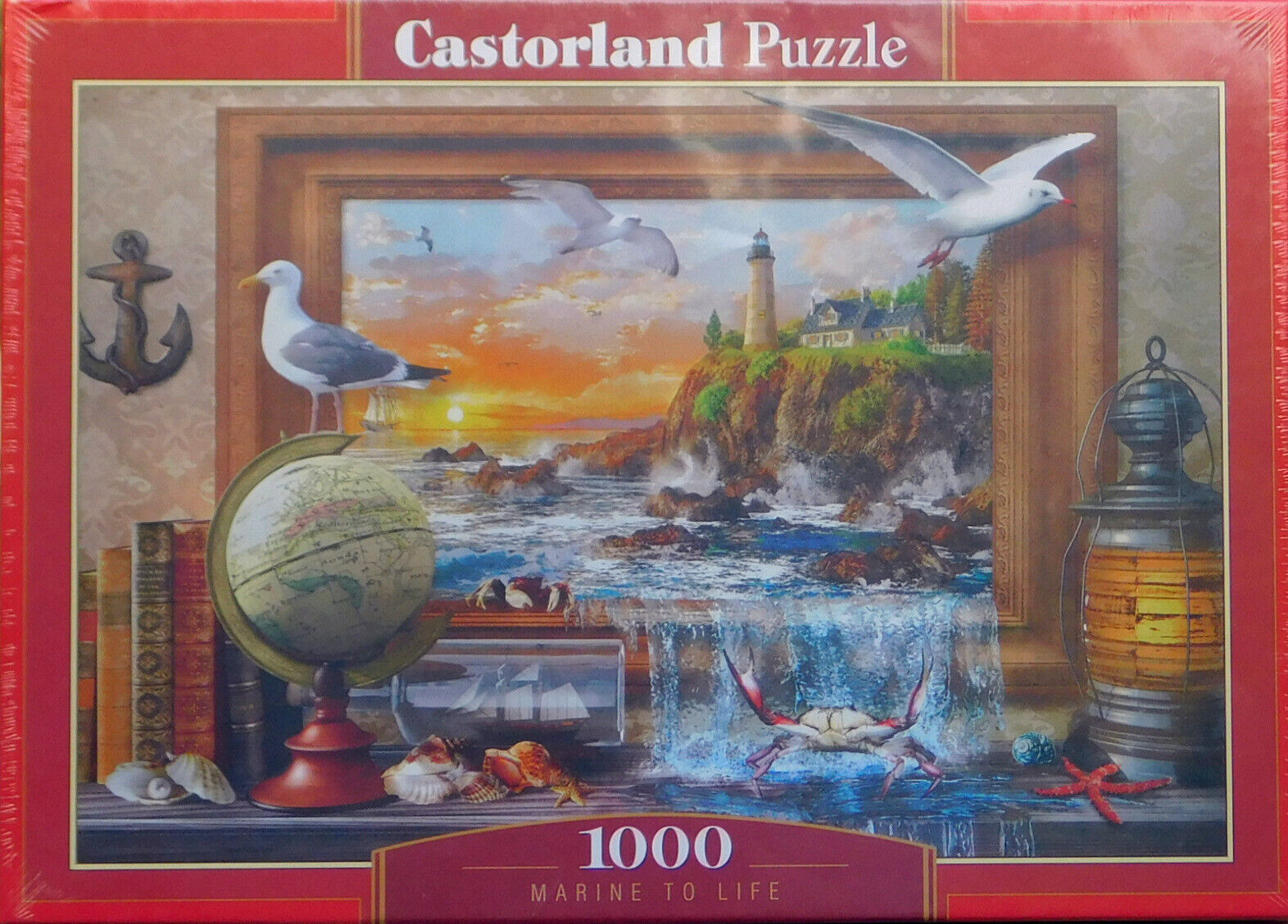 Castorland Marine to Life 1000 pc Jigsaw Puzzle Seagulls Shells Crab ...