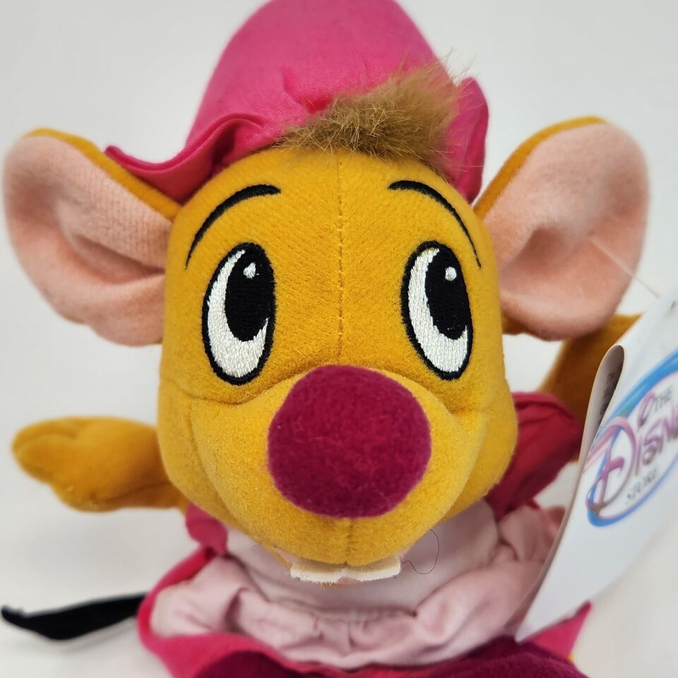 6" DISNEY STORE CINDERELLA SUZY MOUSE STUFFED ANIMAL PLUSH TOY BEAN BAG ...
