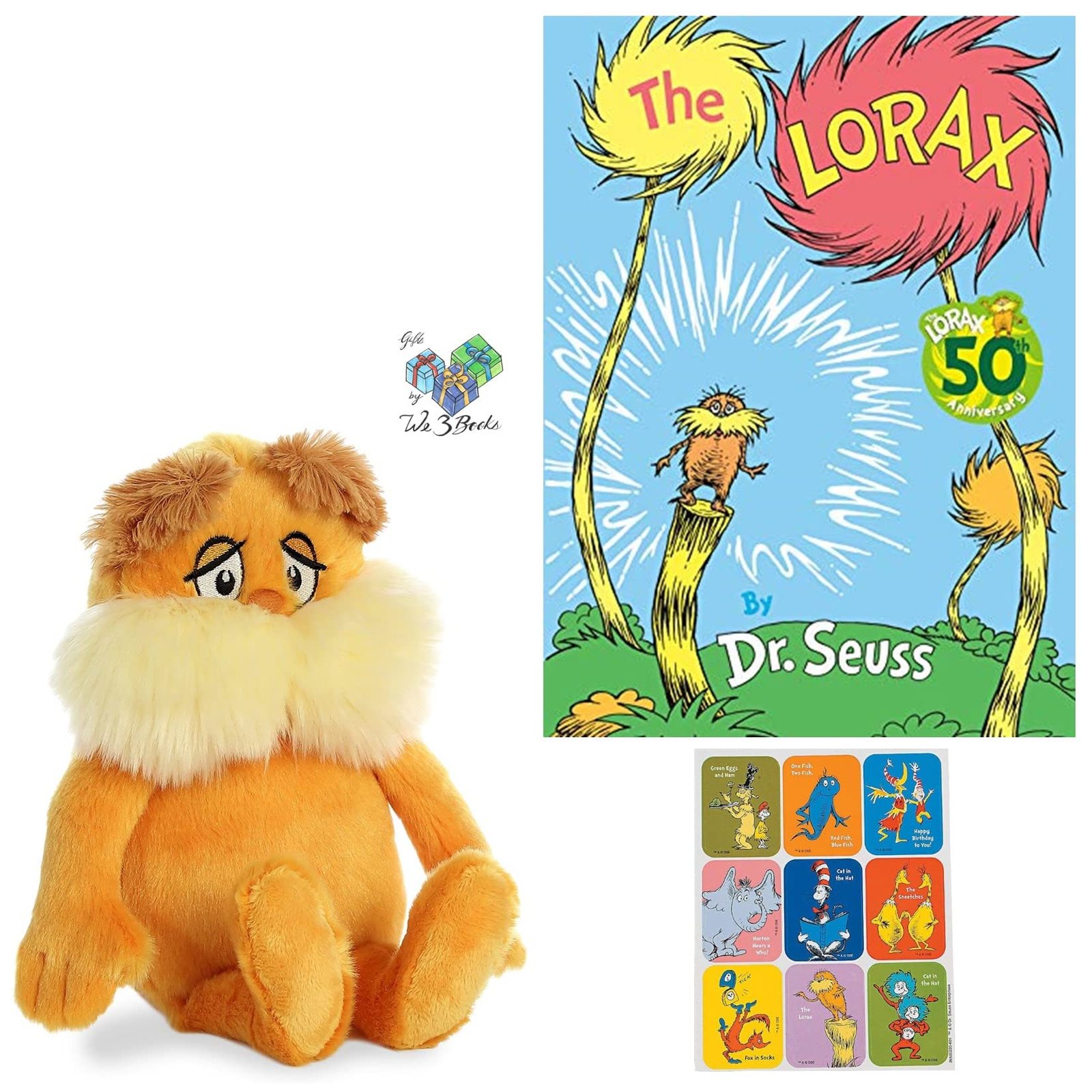 The Lorax by Dr. Seuss Hardcover, Dr Seuss Plush Toy Book Character ...