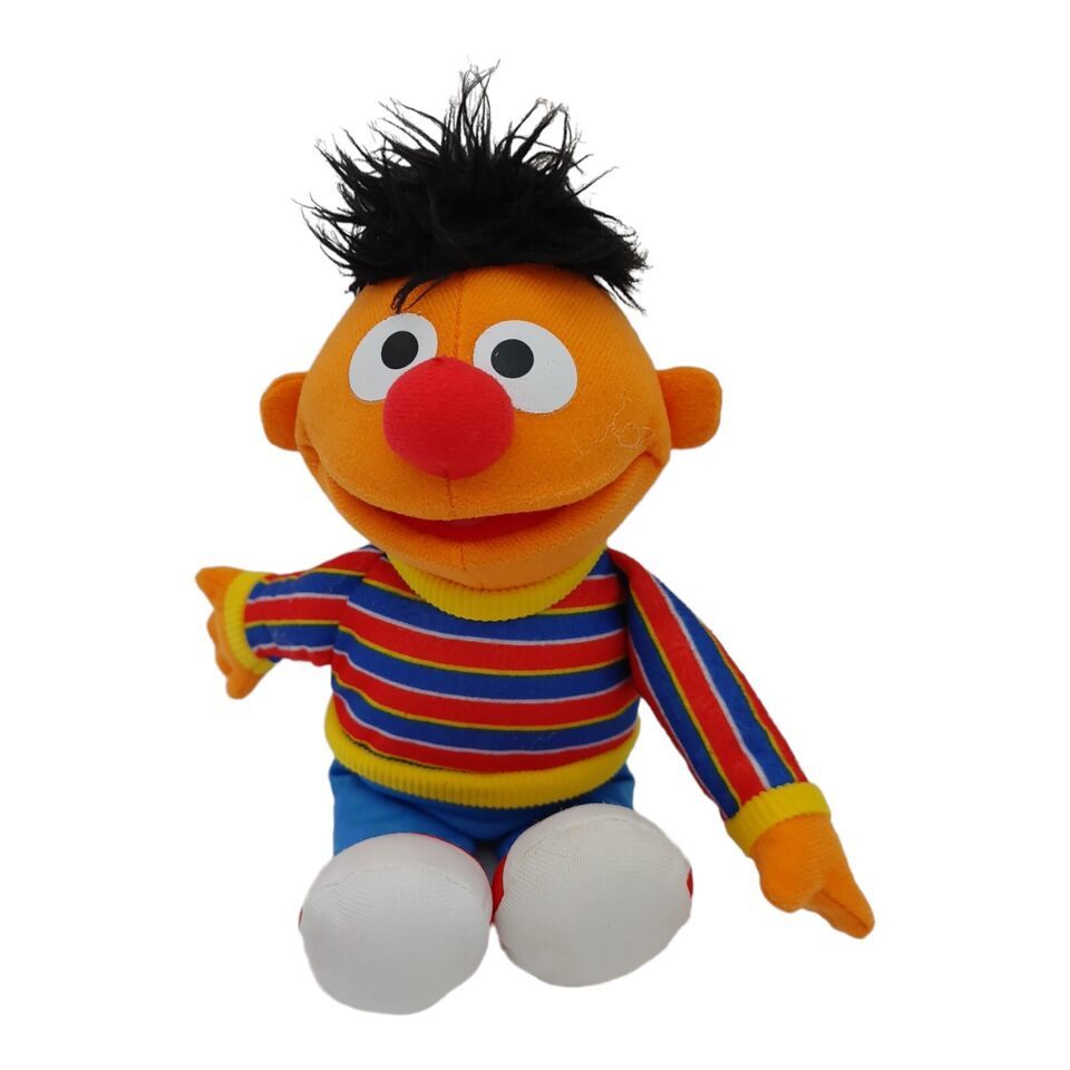Sesame Street Ernie Plush 2010 Hasbro Toy 10 Inch - Action Figures
