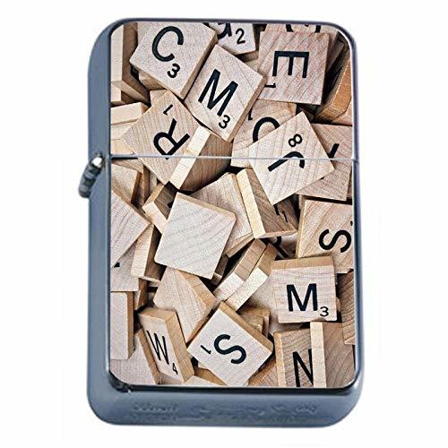 Scrabble Letters Flip Top Dual Torch Em1 Smoking Cigarette Silver ...