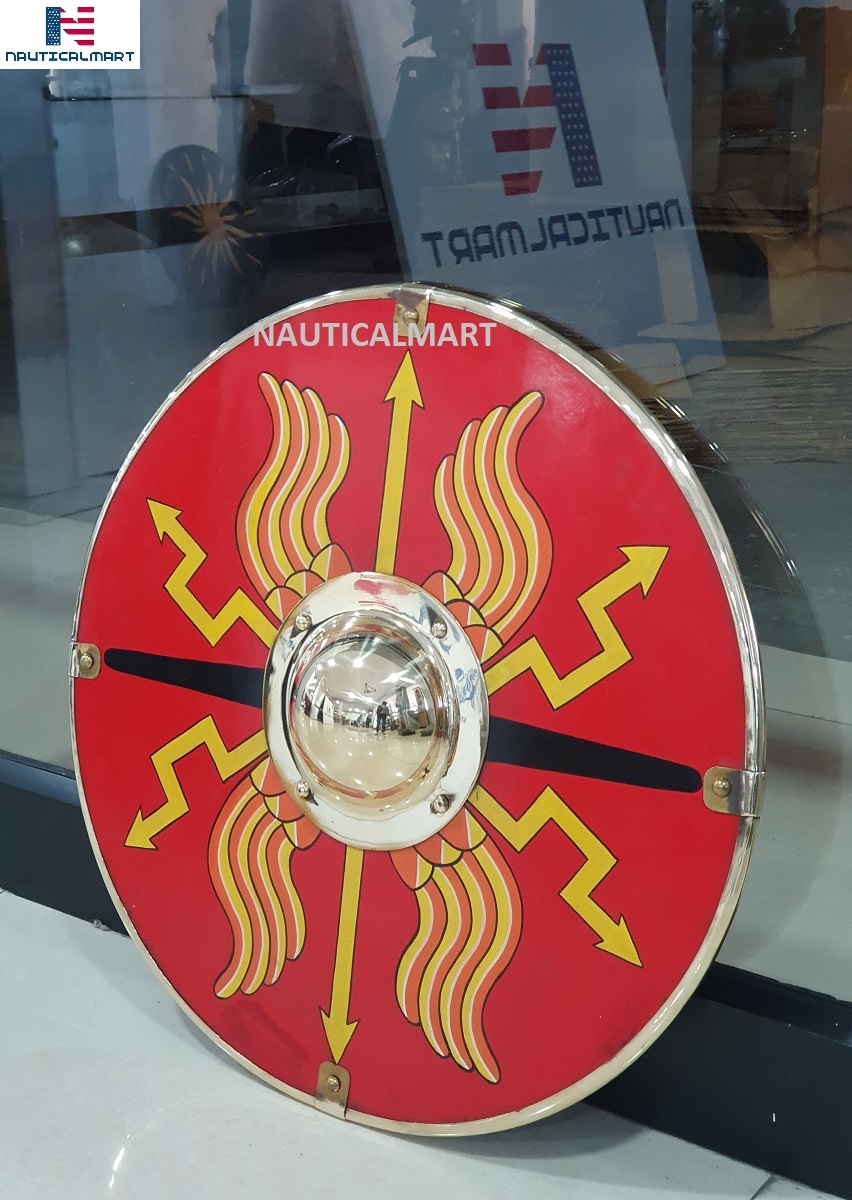 NauticalMart Wooden Round Viking Shield Legacy Battle Shield - Armor ...