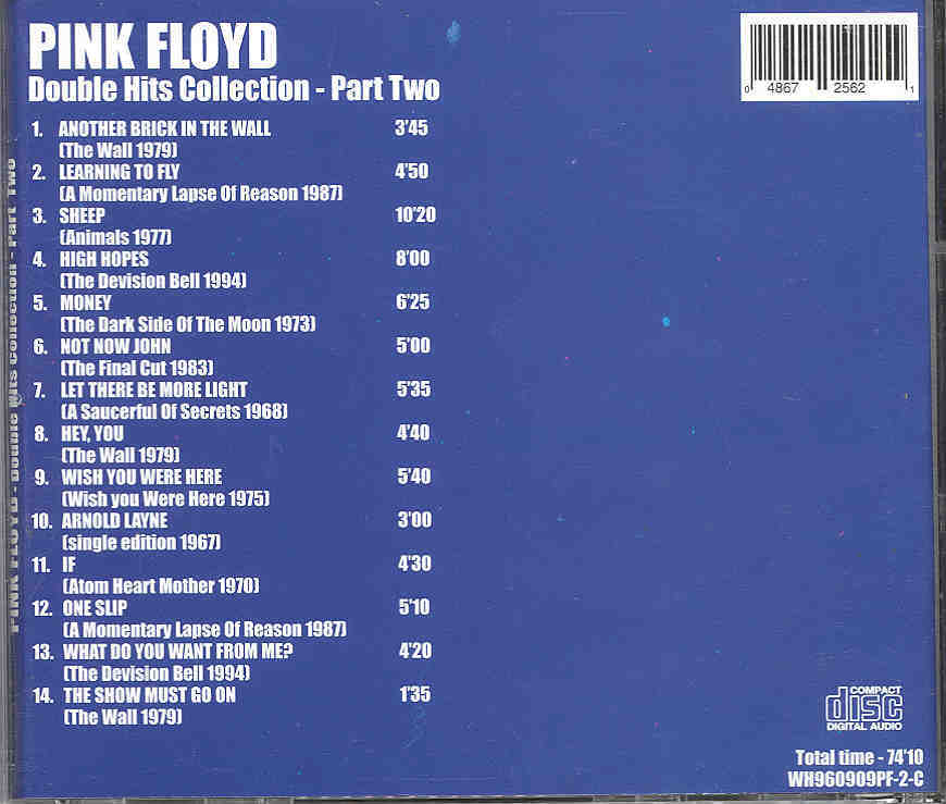 Pink Floyd - Double Hits Collection Vol 2 ( Japanese Selection of ...
