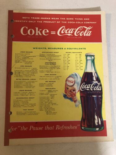 1970s Vintage Coca-Cola Notebook Tablet Ephemera Coke = Coca Cola ...