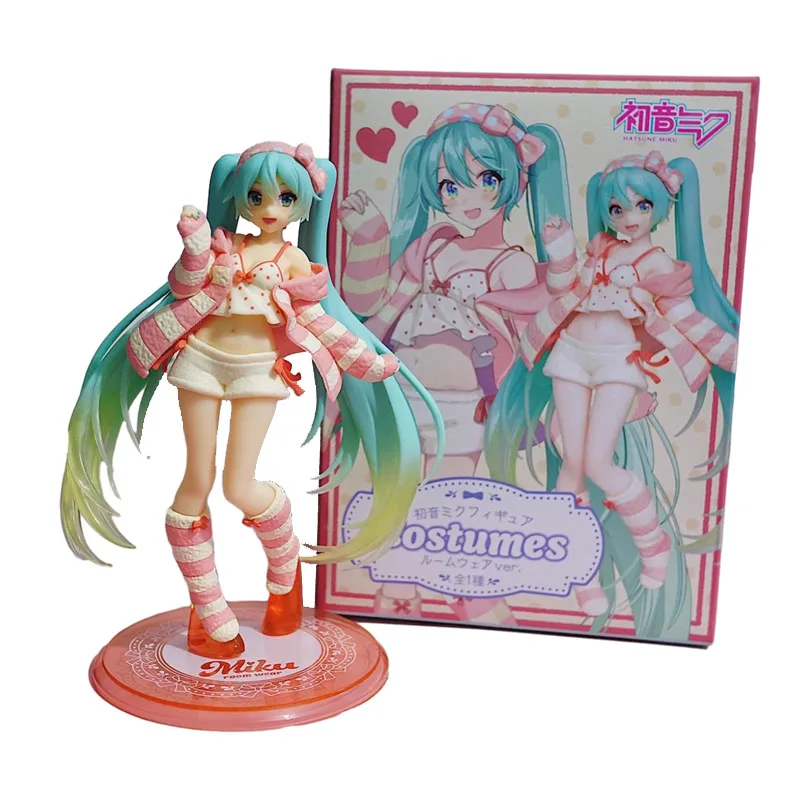 18cm Hatsune Miku Anime Figure Kawaii Loungewear Hatsune Miku Idol ...