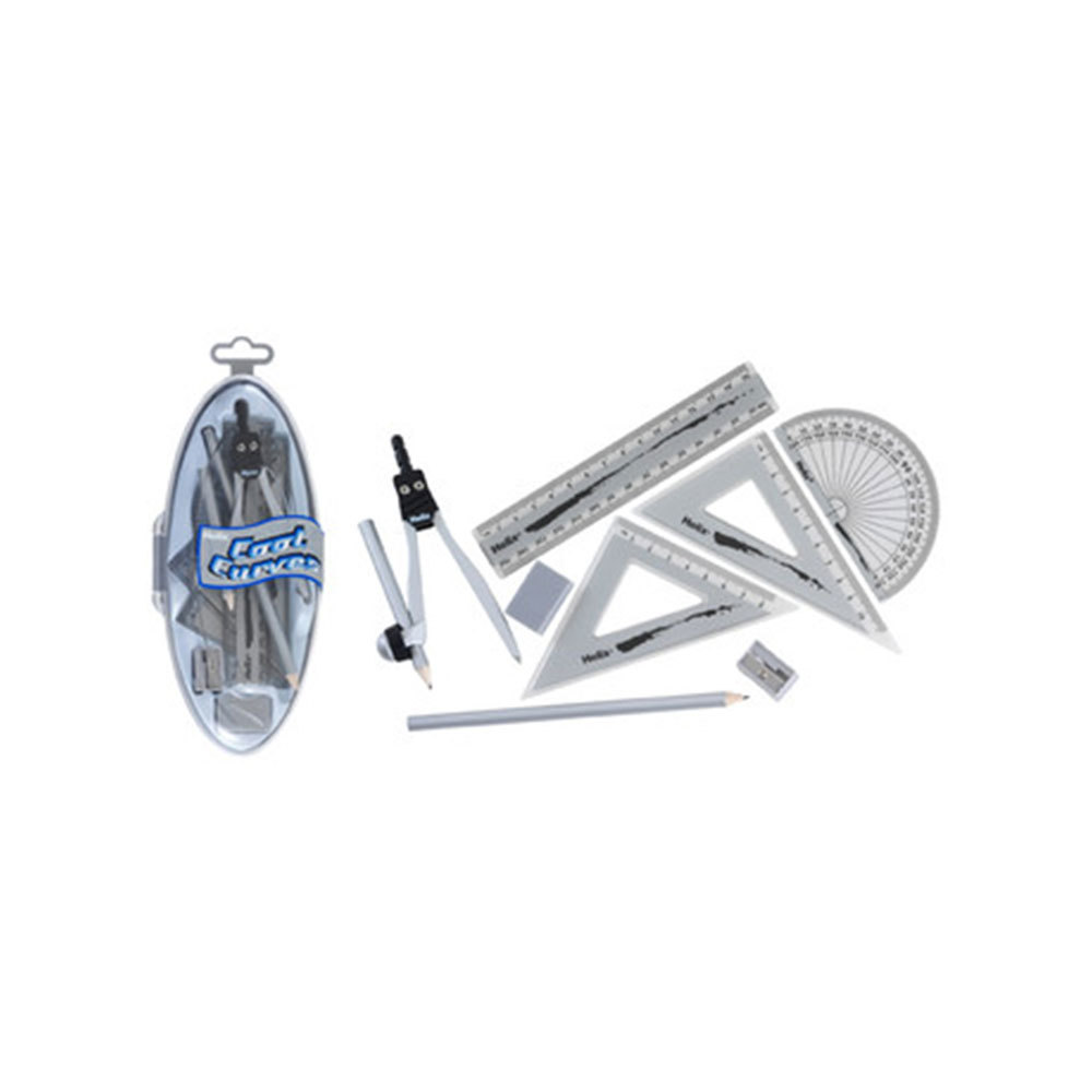 Helix Cool Curves Math Set (9pcs) - Mathematics