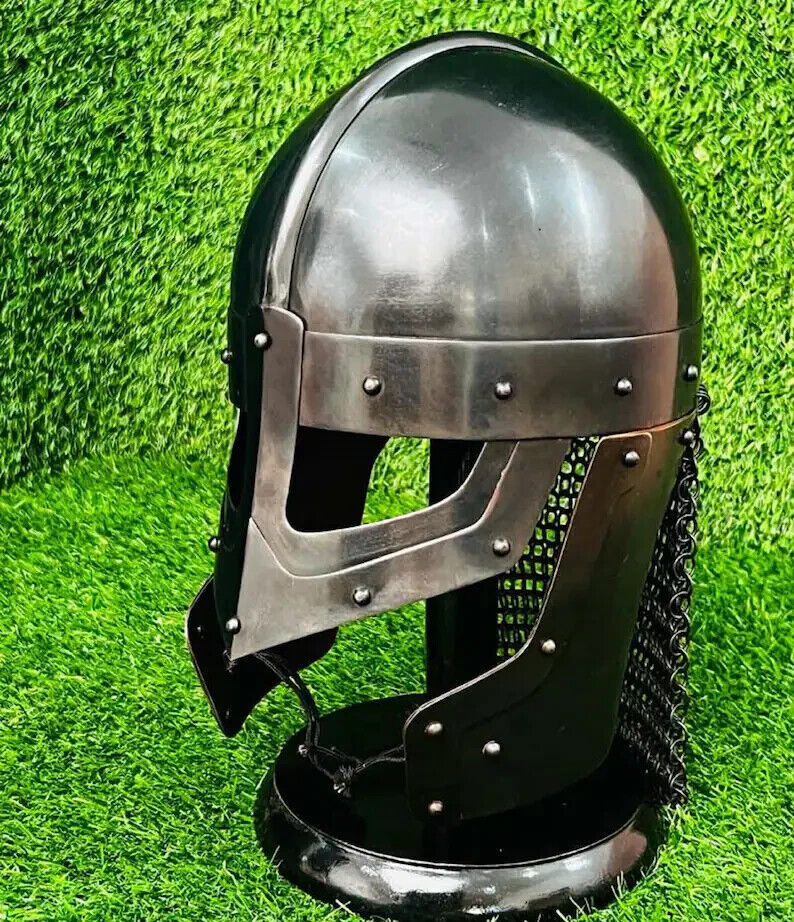Medieval Raven Helmet Chain mail Battle and 50 similar items