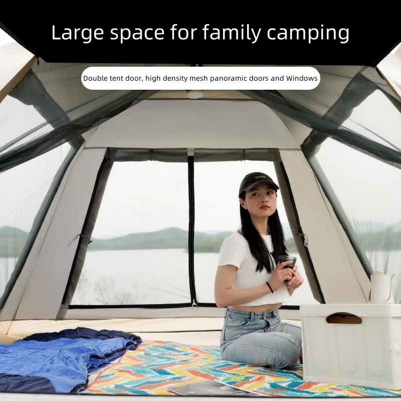 Tent Outdoor Fully Automatic 3-4 Person Beach Quick Opening Folding ...