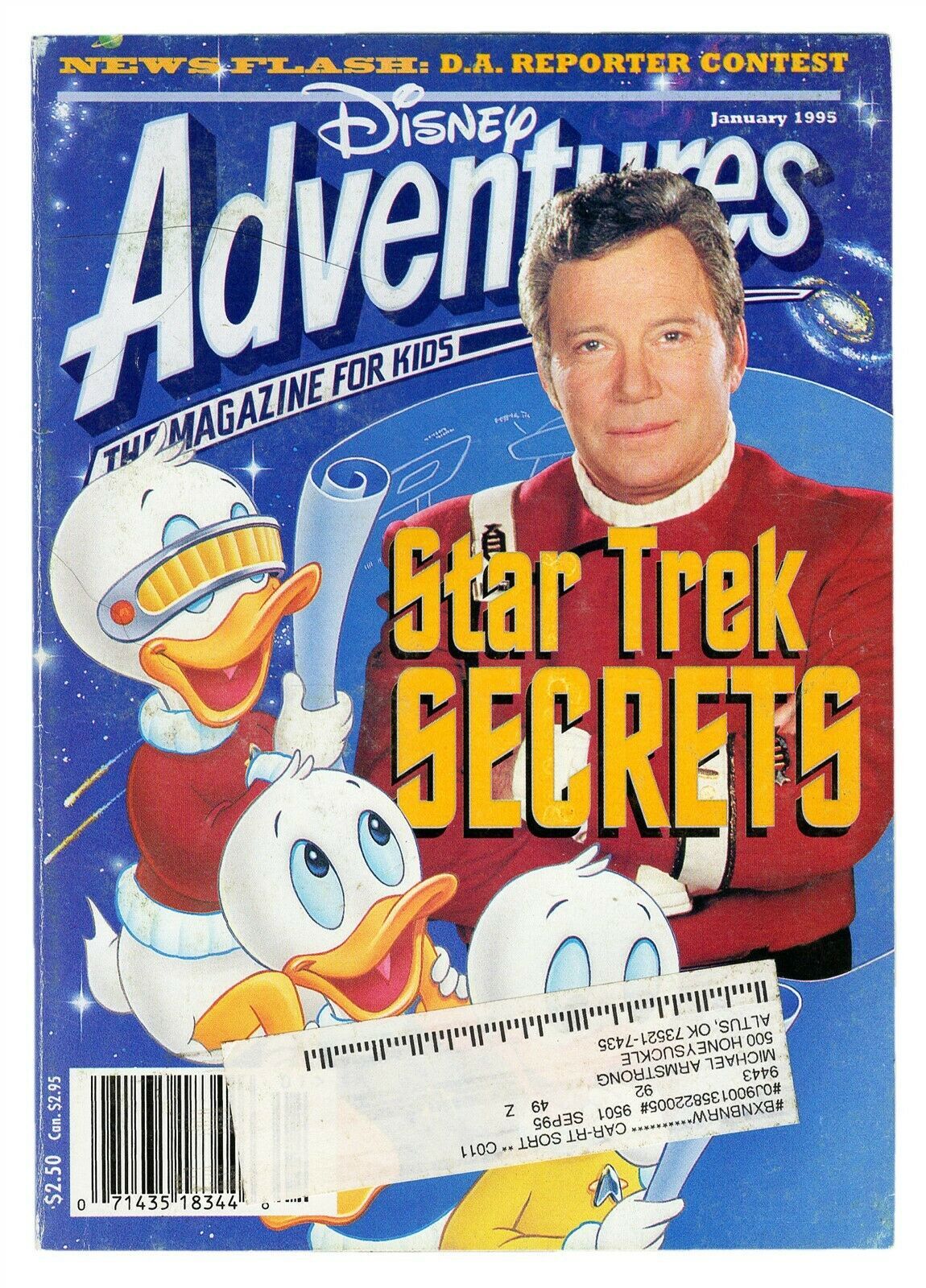 ORIGINAL Vintage Jan 1995 Disney Adventures Magazine William Shatner ...