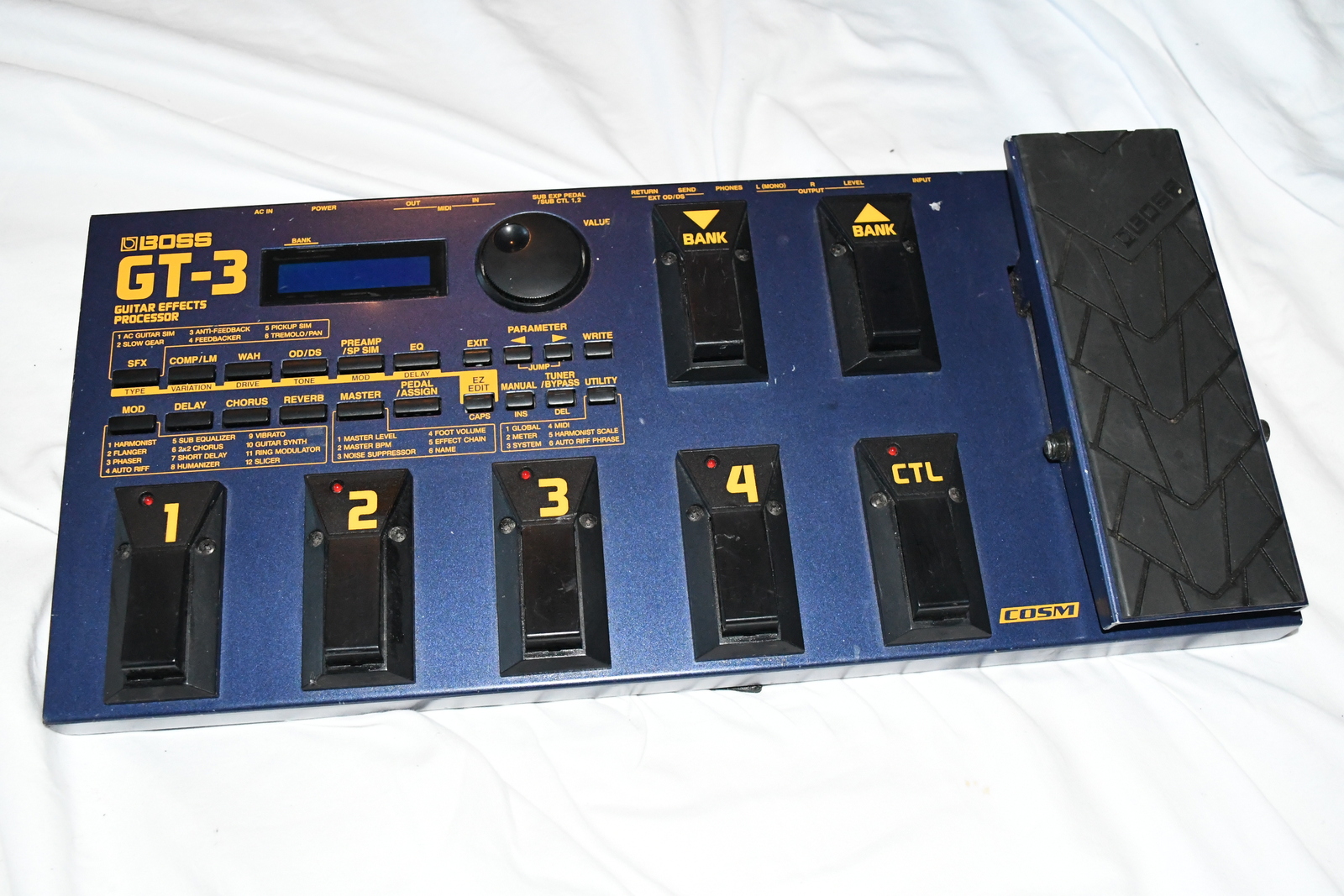 BOSS GT-3 Vintage Multi-Effects Guitar Effect Pedal no power plug v ...