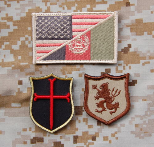DEVGRU SEAL Team 6 NSWDG US Afghan Flag Crusader Lion Patch Set Zero ...