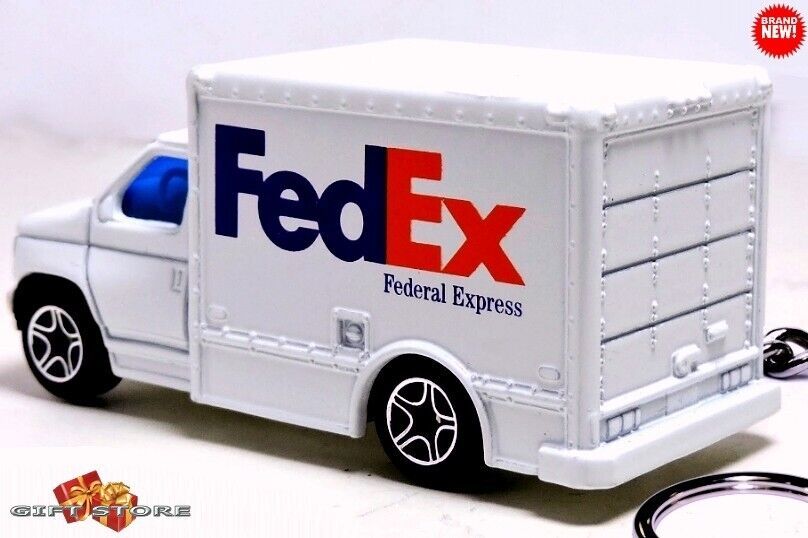 GREAT GIF KEYCHAIN FedEx FEDERAL EXPRESS DELIVERY VAN CUSTOM Ltd ...