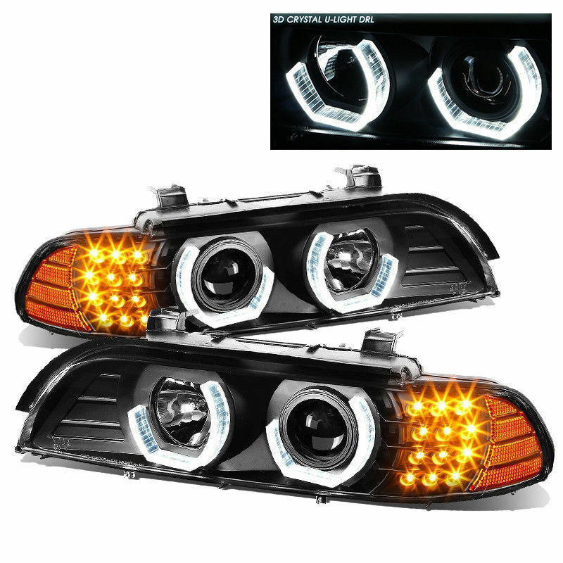 COUNTRY COACH MAGNA 1999 2000 2001 BLACK PROJECTOR HEAD LAMPS ...