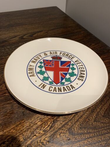 Canada WWII Veterans Army Navy Air Force Commemorative Plate 22 carat ...