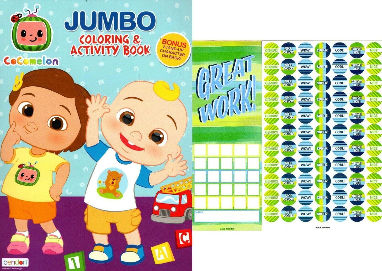 Jumbo Coloring & Activity Book - CoComelon + Award Stickers and Charts ...
