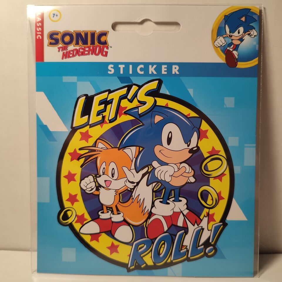 Sonic The Hedgehog Lets Roll Large Sticker Official Sega Collectible ...