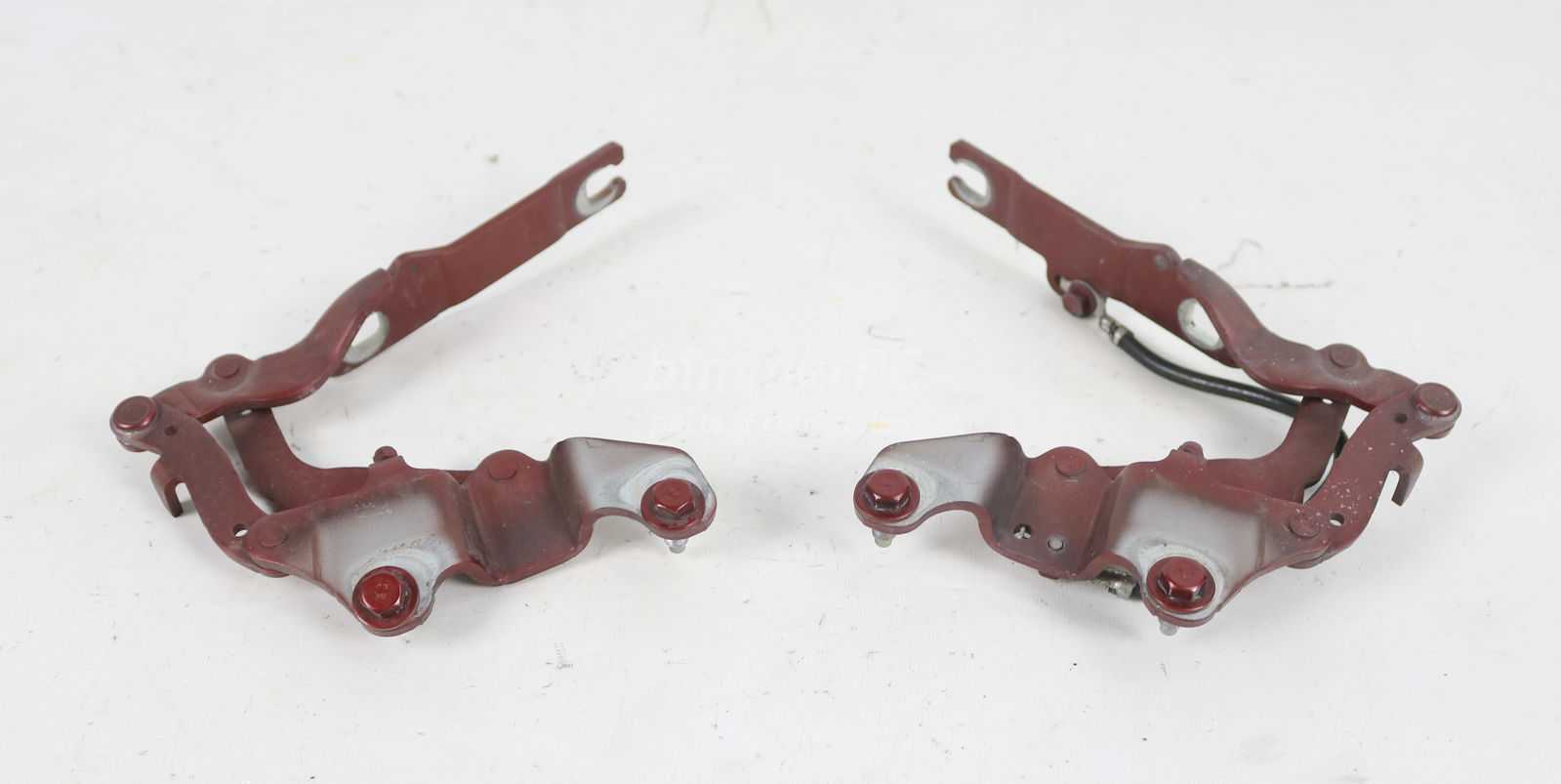 BMW E90 Front Hood Hinges Left Right Mounting Brackets Red E92 E93 2006 ...